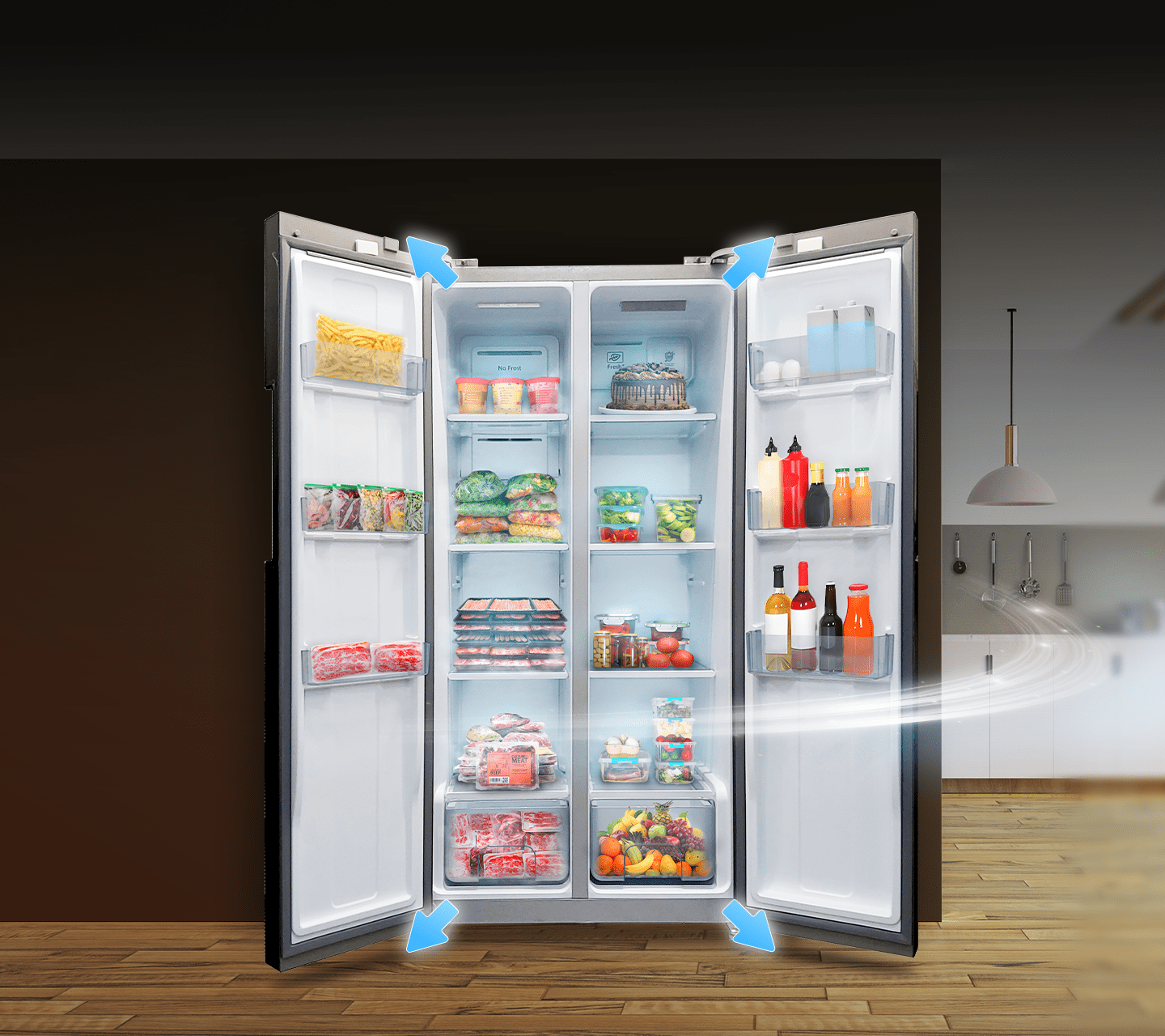 Kulkas Side by Side PS-PRS 451Y, Kulkas dengan Kapasitas Super Besar ...